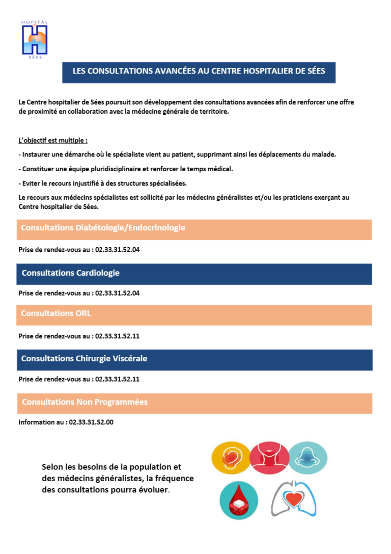 Les consultations au CH de Sées – Centre de Santé Infirmier Miséricorde